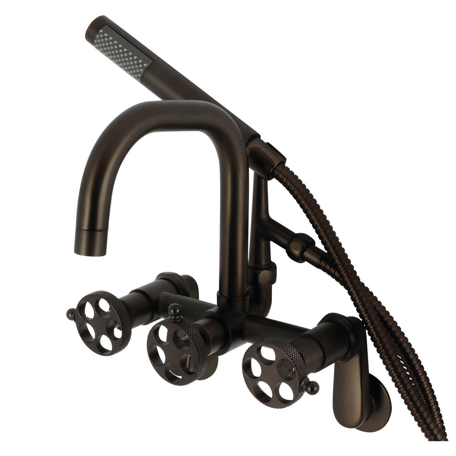 Kingston Sona AE8455RKX - Webb Three-Handle 2-Hole Adjustable Wall ...