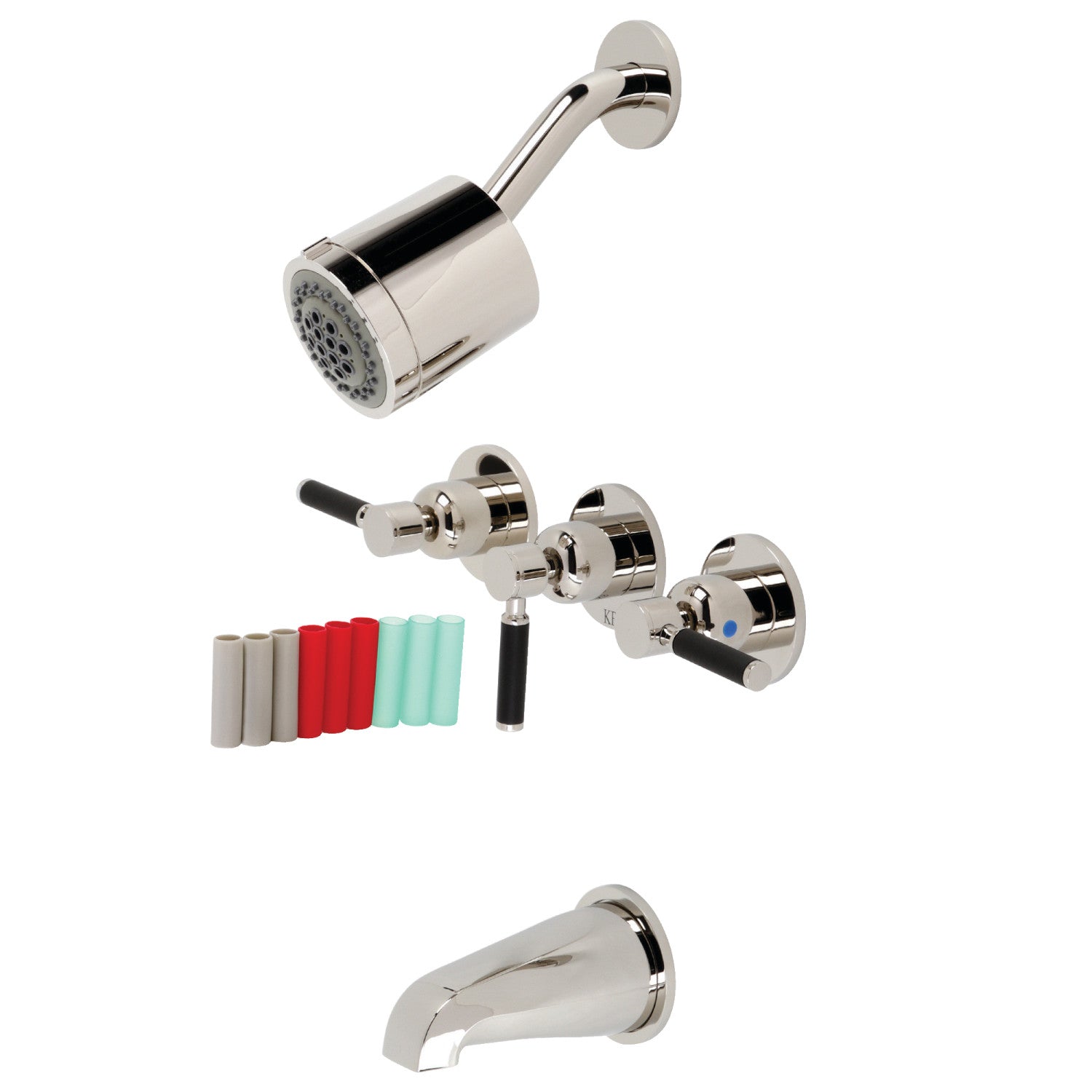 Kingston Sona KBX8136DKL - Kaiser Triple-Handle Tub and Shower Faucet ...
