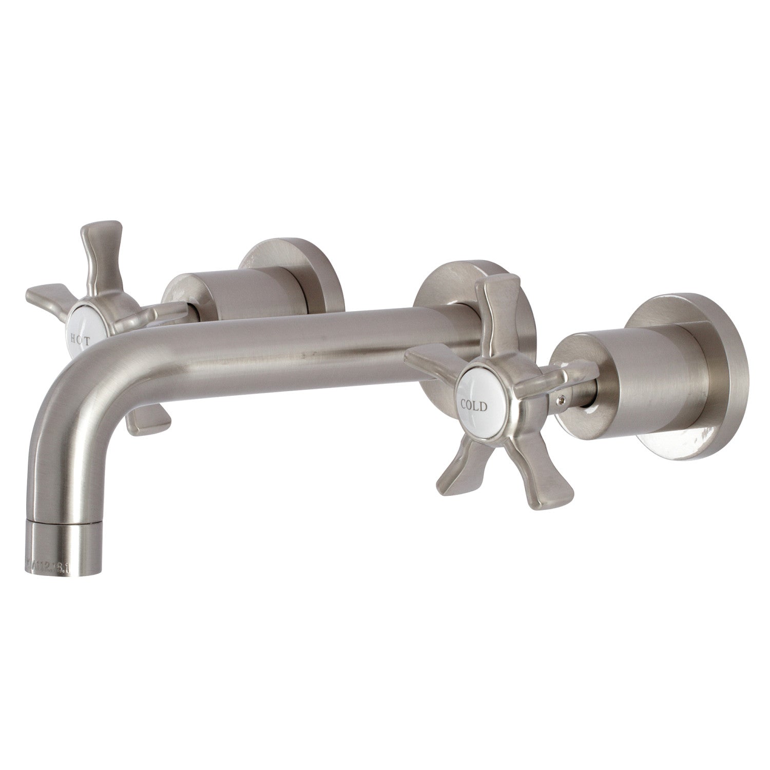 KINGSTON Brass Hamilton KS8128NX Double-Handle 3-Hole Wall Mount Bathroom Faucet, Bru
