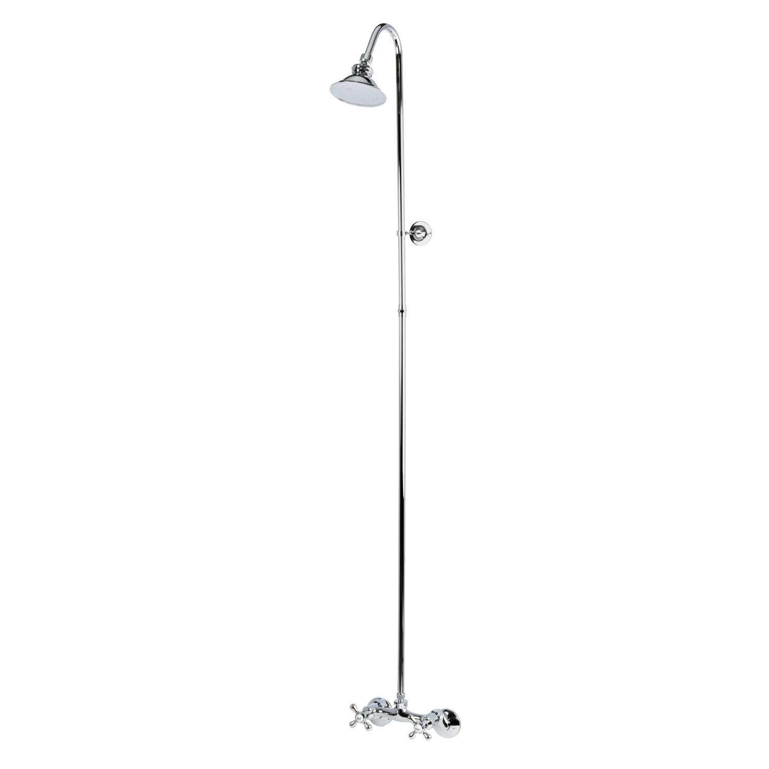 Kingston Heirloom CCK2131 - Vintage Wall Mount Shower Combo, Polished