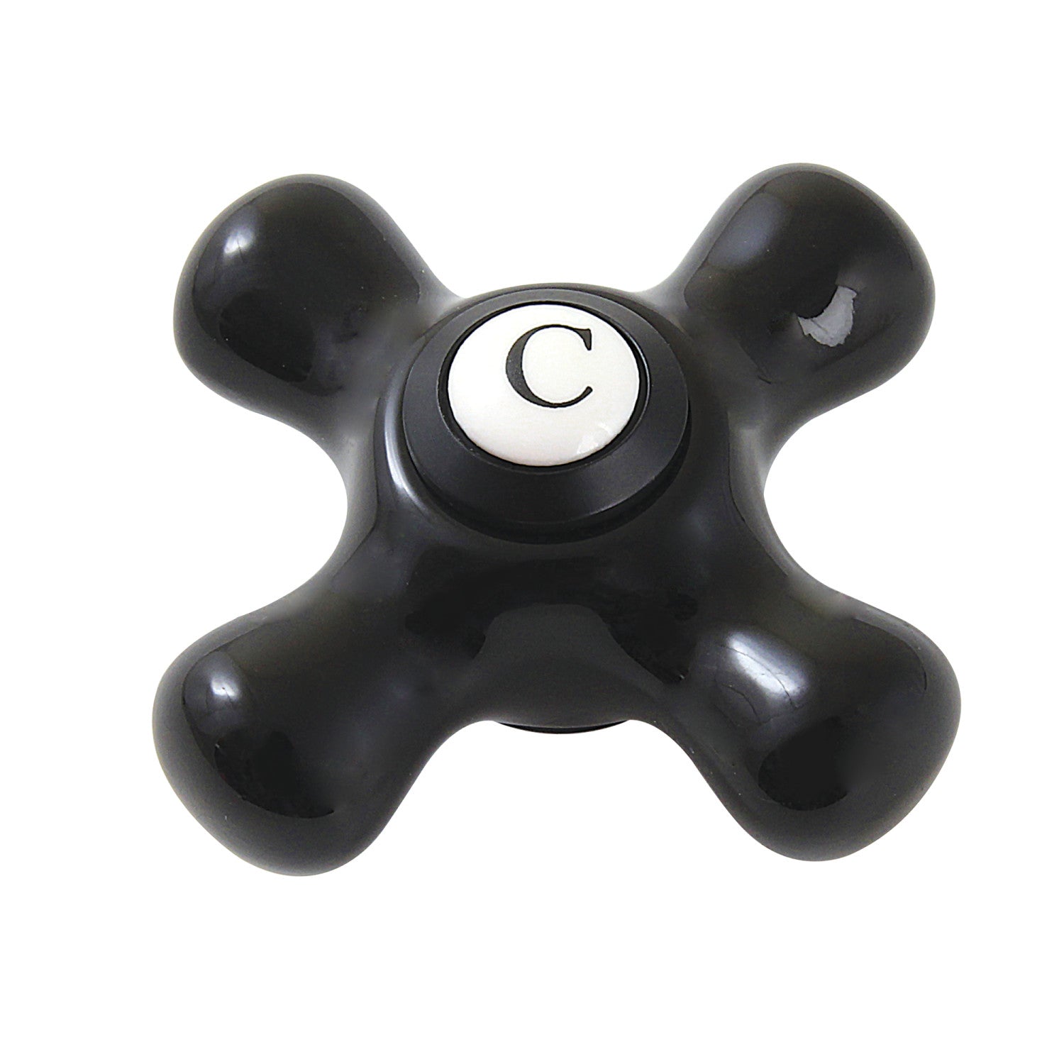 Duchess KBH1600PKXC Cold Porcelain Cross Handle, Matte Black | Kingston ...