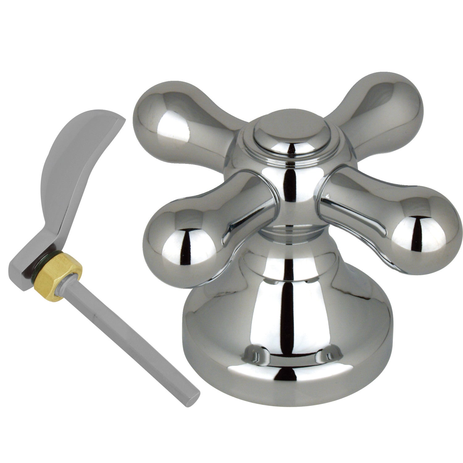 KINGSTON Brass KBH36310AX Metal Cross Handle with Diverter, Polished Chrome