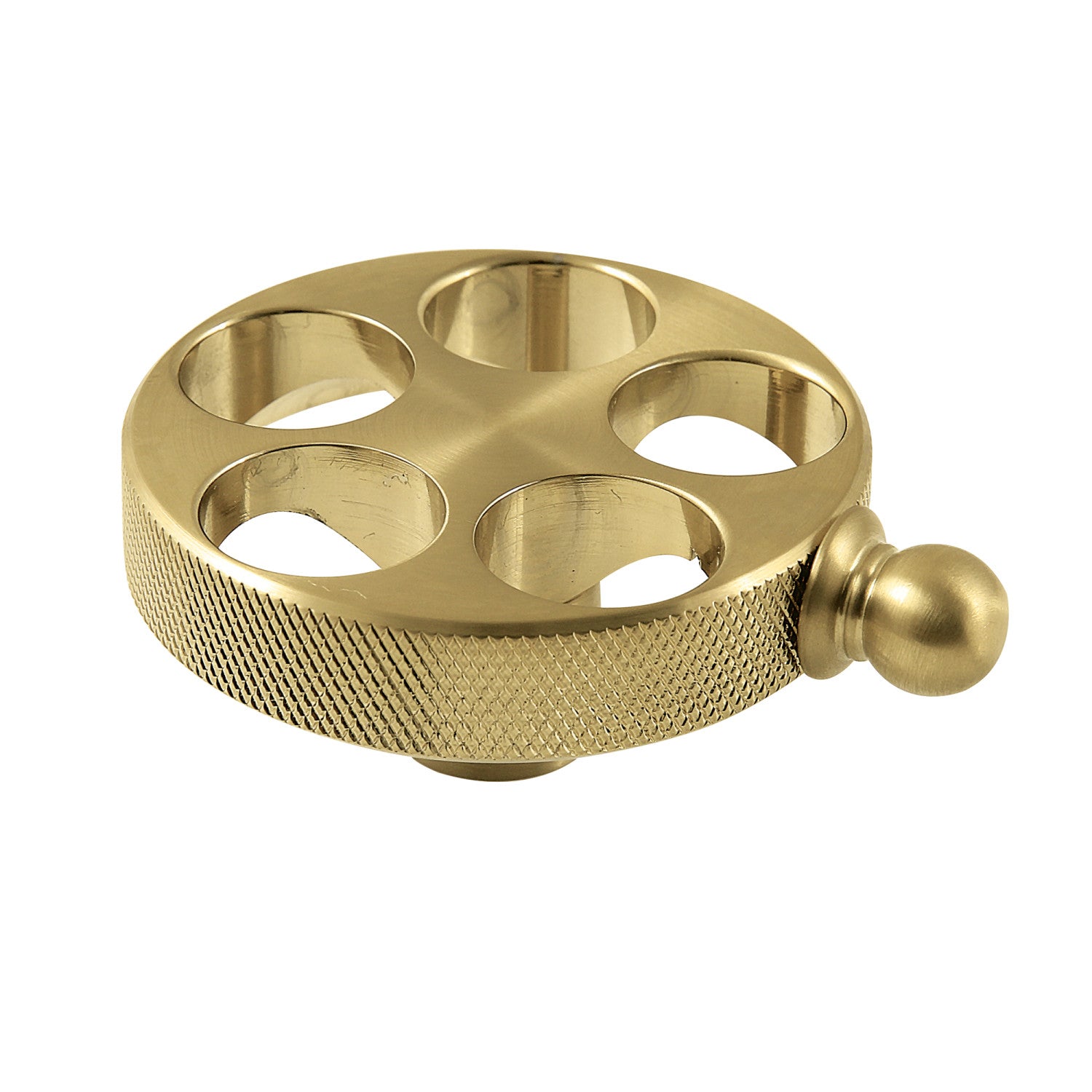 Kingston Brass Wendell KSH2967RKZ Brass Knurled Wheel Handle, Brushed Brass